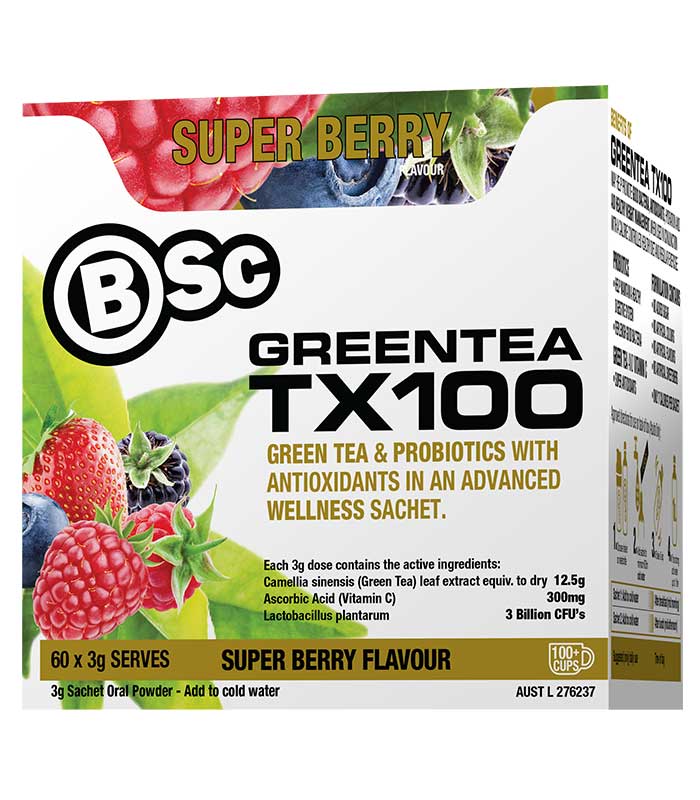 Body Science Green Tea Tx100 Super Berry 60 Sachets — The Healthfood Store